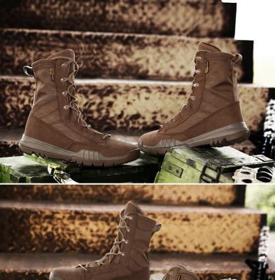China EVA Rubber Outsole Leather Security Hiking Tactic Training Boots Shoes  Tactical Men Black Combat Boots Military for sale