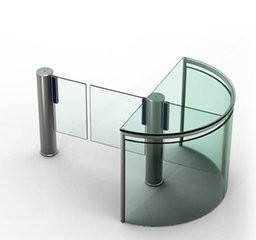 China ID Card Electronic Half Height Turnstiles Barrier Gate With 90 Degree Rotating for sale