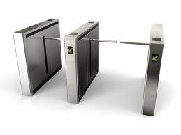 China Train Station Controlled Access Turnstiles Single Direction 1.2mm Thickness for sale