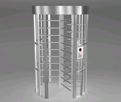 China Pedestrian Rotating Full Height Turnstile 500mm 316SS  With LED Direction Indicators for sale
