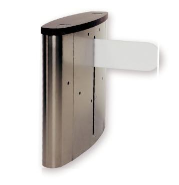 China RFID Card Reader Counter Flap Stainless Steel Turnstile Half Height for sale
