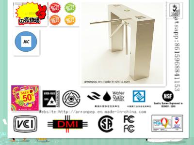 China 500MM Rod Pedestrian Tripod Turnstile Door Access System Single Direction for sale