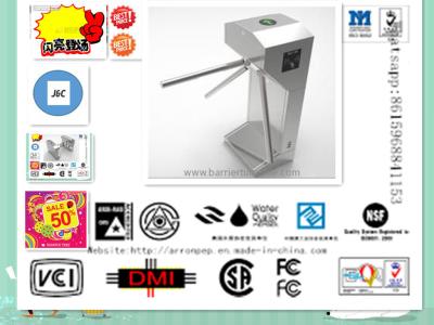 China Bi - Directional Waist High Turnstiles , Rfid Entrance System Tripod Turnstile for sale