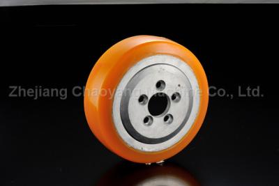 China Factory price polyurethane steel core driving wheel for Linde electric forklift for sale