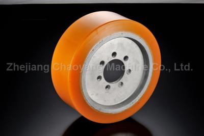 China Polyuretahne Forklift Parts Drive wheel used for Noblift Electric Forklift OEM 343*140/80 for sale