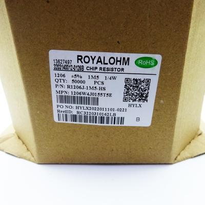 China 1206 1W 4W 5% 1.5M Dikke het Metaalfilm Chip Resistors 1206W4J0155T5E van SMD Te koop