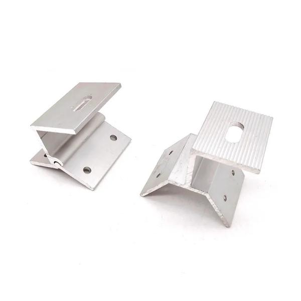 Uncoated Silvery Solar Panel Mounting Hardware Aluminum Ground Solar Mounting System