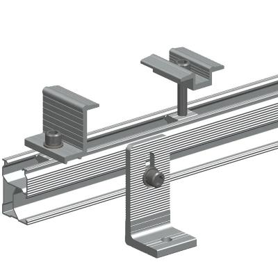 China Uncoated Silvery Solar Panel Mounting Hardware Aluminum Ground Solar Mounting System for sale