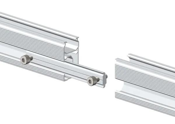 Uncoated Silvery Solar Panel Mounting Hardware Aluminum Ground Solar Mounting System