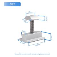 China Customized Silver Solar Panel Mid Clamp 40mm-80mm Corrosion Resistant for sale