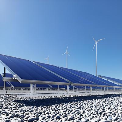 China Ground Solar Mounting Brackets for Large-Scale and Utility-Scale Solar PV Power Plant with Hot-Dip Galvanized Steel Components for sale