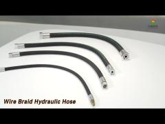 Textile Wire Braid Hydraulic Hose Single Layer For Hydraulic Oil