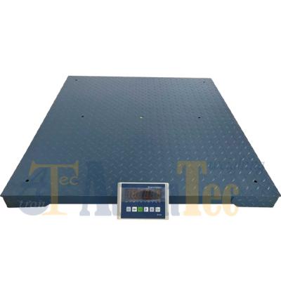 China Single Deck Carbon Steel Floor Weighing Scale with Checked Plate for sale