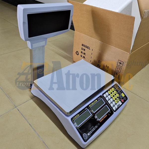 Quality 30kg Capacity LCD Display Price Computing Scale with Pole Display for sale