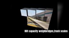 80t weighbridges,3*18m truck scales with guardrails and ramps