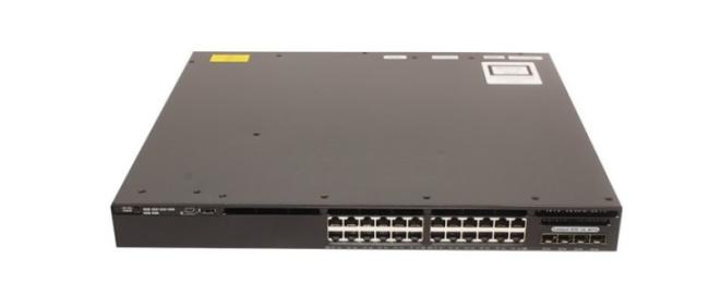 Front panel of Cisco C3650-24TD-L switch