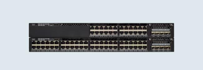 Cisco Catalyst 3650 series switch rear view