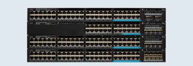 Side view of WS-C3650-48PS-E switch