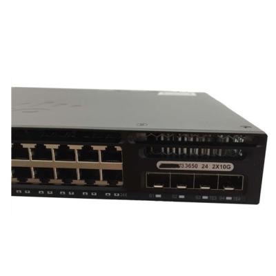 China WS-C3650-24PD-E Cisco marca 3650 Série 24 Port PoE 2x10G Uplink IP Services Switch de rede à venda