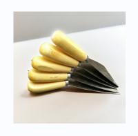 China Custom Logo Wall Plastering Scraper Putty Knife 4 Inch Wood Handle Construction Tool for sale