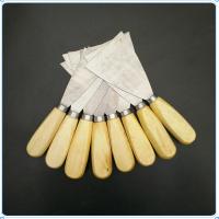 China Custom Logo Wall Plastering Scraper Putty Knife 4 Inch Wood Handle Construction Tool for sale