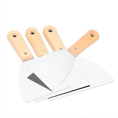 China Stainless Steel Blade Rigid Putty Knife Scraper For Decals Wallpaper Baking Scraper Tool for sale