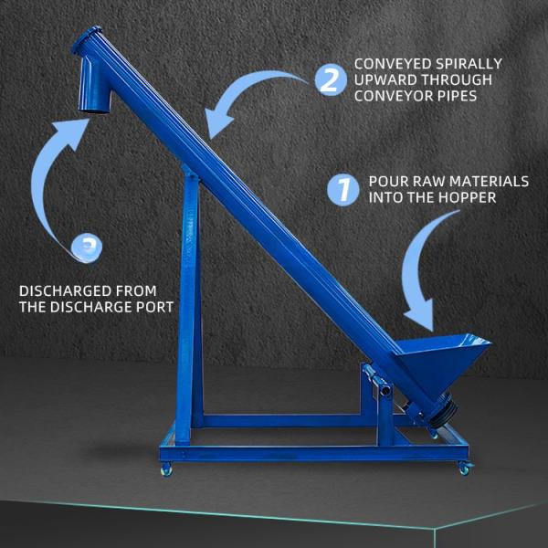 Quality Conveying Function in INDUSTRY Inclined Mobile Spiral Elevator with Single Tube for sale