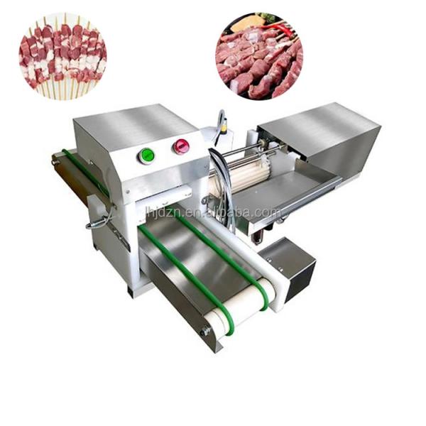 Quality Professional Stainless Steel BBQ Meat Skewer Machine Barbecue Kebab Cube Skewing for sale