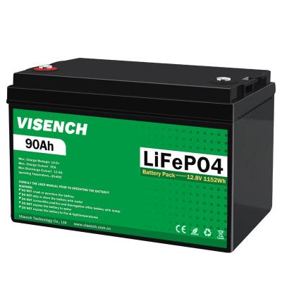 China Visench  Deep Cycle Storage Energy System 12V 70Ah Lifepo4 Rechargeable Lithium Iron Phosphate Battery for sale