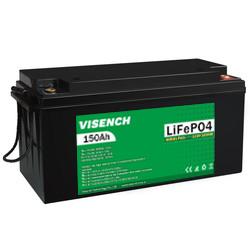 China Visench Solar System Lifepo4 Battery Pack Lithium Ion Lifepo4 12V 150AH Lithium Ion Batteries for sale