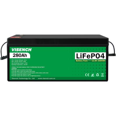 China Visench Solar Energy 12V 280Ah Rechargeable Lithium Iron Phosphate Battery 12.8V 280Ah Lifepo4 Batteries for sale