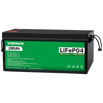 China Visench Solar Energy 12V 280Ah Rechargeable Lithium Iron Phosphate Battery 12.8V 280Ah Lifepo4 Batteries for sale