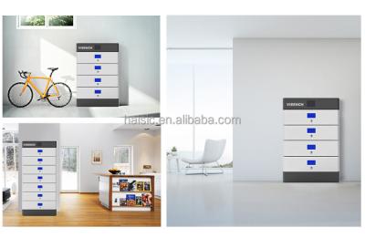 China Visench brand Stacked Storage Battery  20kwh  30kwh  Home Energy Storage Lfep04 Lithium Ion Battery for solar battery for sale