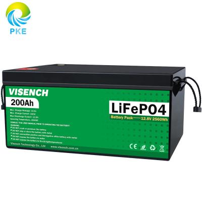 Cina Fabbrica diretta Visench 12V 24V 100Ah 120Ah 200Ah Profondo 6000 cicli Solar Lifepo4 Batteria ricaricabile Li-Ion Energy Storage in vendita