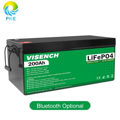China Visench Direct fabriek 12V 24V 100Ah 120Ah 200Ah Diep 6000 cycli Zonne-energie Lifepo4 energieopslagbatterij Te koop