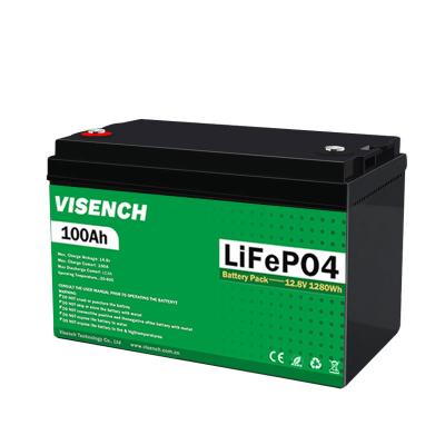 China Visench Direct fabriek hoge kwaliteit 12v 100ah 5KWH 10KWH Solar Lifepo4 Oplaadbare Li-Ion energieopslagbatterij Te koop