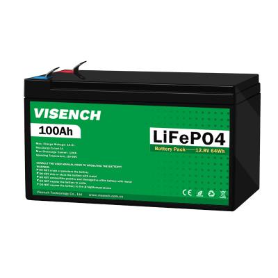 China Visench Direct fábrica de alta qualidade 12v 5ah Profundo 6000 Ciclos Solar Lifepo4 Bateria recarregável de armazenamento de energia doméstica for sale