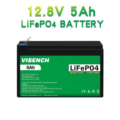 China Visench Direct factory high quality 12v 5ah  Deep 6000 Cycles Solar Lifepo4 lithium battery 12v deep cycle battery for sale