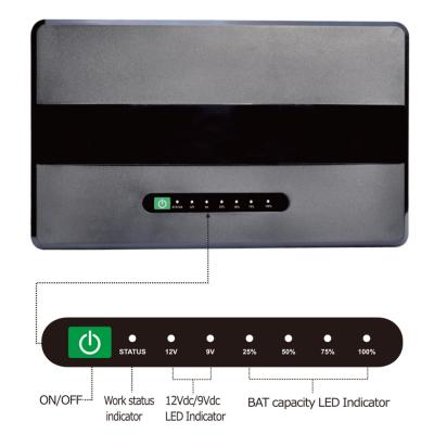China 1800mAh*8 Capacity Portable Power Bank Lithium Battery 14400MAH 12V Smart Mini DC UPS for sale