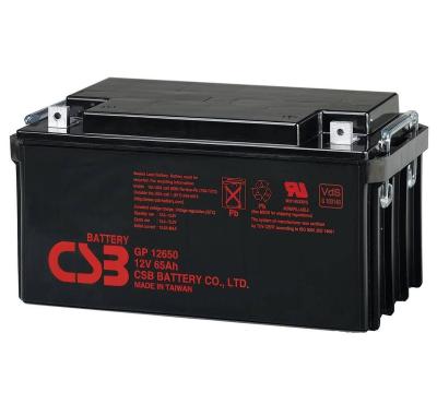 China CSB GP12650 12V 65Ah Energy Storage Rechargeable VRLA 12V 65Ah CSB Battery for sale