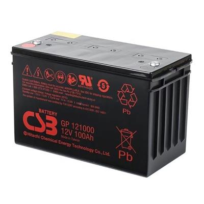 China CSB Battery GPL121000 12V 100Ah Rechargeable Maintenance-Free Sealed Lead-Acid Batteries, DC Power Panels, VRLA Batteries 100Ah for sale