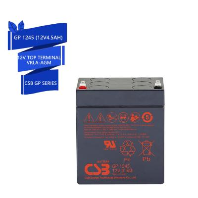 中国 CSB バッテリー GP1245 12V 4.5Ah 高性能充電式メンテナンスフリー VRLA バッテリー 販売のため