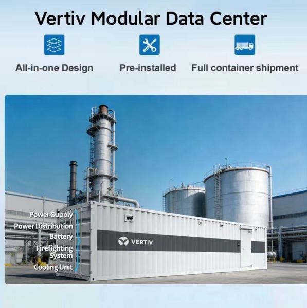Quality Vertiv SmartMod MDC Modular Data Center with 100kW Capacity 14 Racks and Short for sale