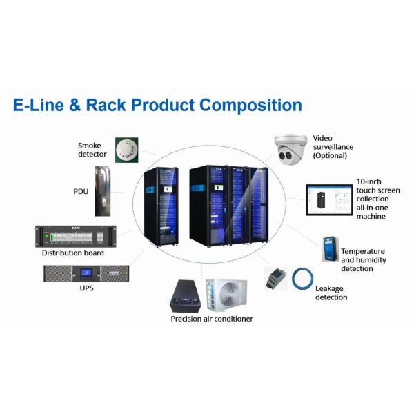 Quality EATON Prebuilt ICube Micro Data Center with Three Phase Power and 100000 Wh Lithium Battery for Telecom Infrastructure for sale