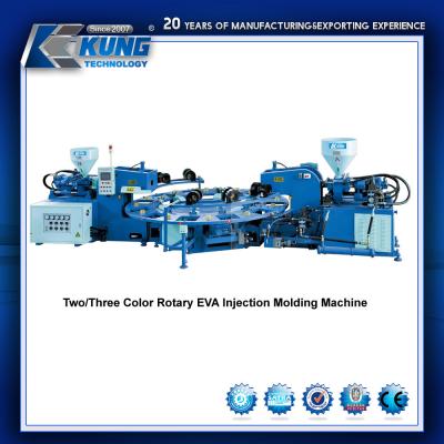 China 20 Stations Three Color PVC Airblowing Injection Moulding Machine for sale
