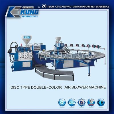 China Rotary Type 2 Color PVC/TPR Sole Making Slipper Making Jelly Making Air Blowing Machine for sale