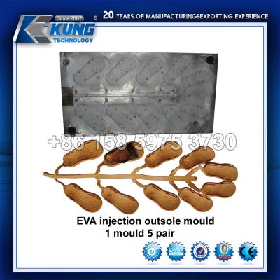 China EVA Injection Outsole Mould 1 Mould 5 Pairs for sale
