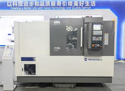 China Cama inclinada de torno CNC IT50 Dia.of agujero del husillo 80mm FANUC Drive Máquina de torno CNC horizontal de alta rigidez en venta