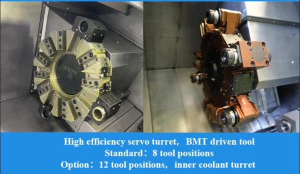 SMTCL CNC Lathe Milling Machine Combo T5.2-500Q Swing Diameter 560mm Fanuc Slant Bed CNC Lathe