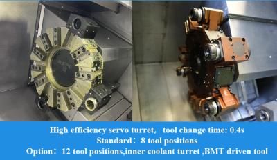 China Máquina de torsión de torno CNC de metal IT35L BMT45 Horizontal 8 Estaciones Servo Torreta Cama inclinada Torno CNC en venta